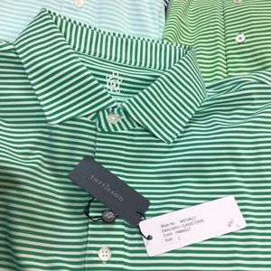 turtleson | Shirts | Nwt Turtleson Classic Stripe Polo Parakeet Size L ...